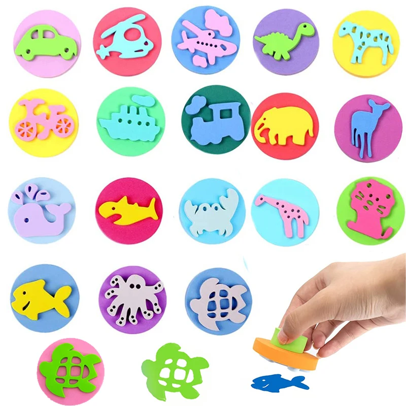 6-Pcs-EVA-Sponge-Press-die-Children-Paint-Sponge-Learn-Finger-Painting ...