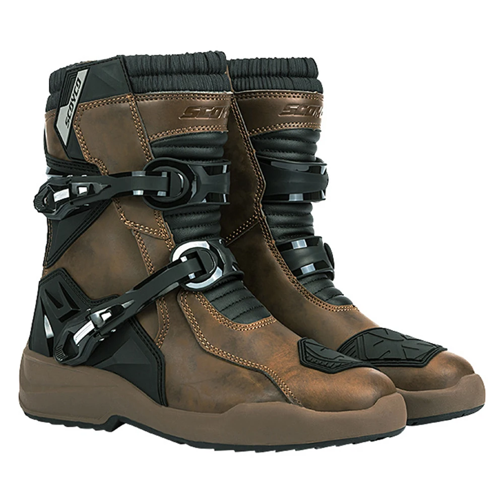 Waterproof-Biker-Studded-Boot-Anti-slip-Motorcycle-Boots-Wear-resistant ...