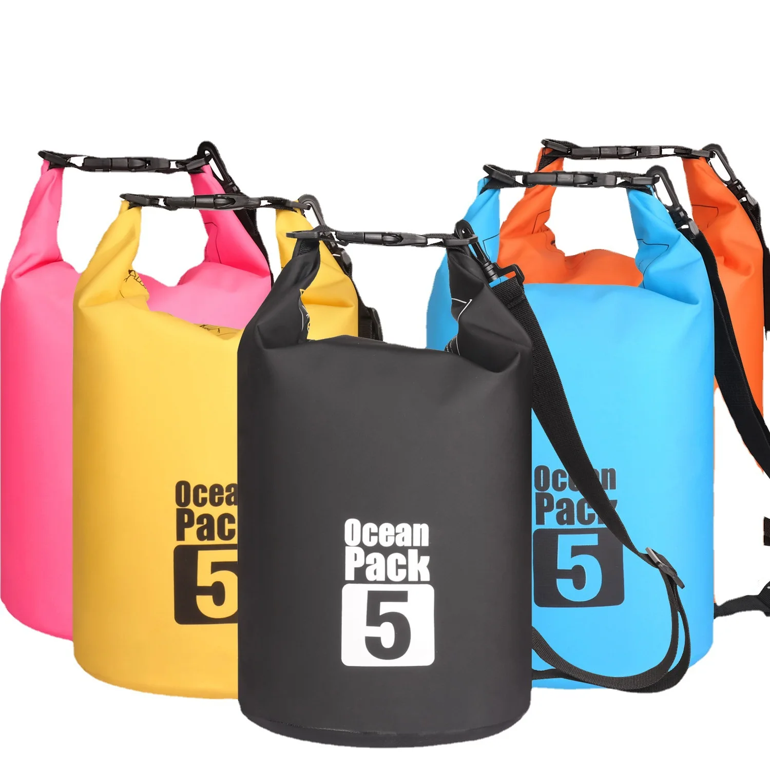5LOutdoor-Travel-Sports-Swimming-Waterproof-Barrel-Bag-Clip-Mesh-Cloth ...