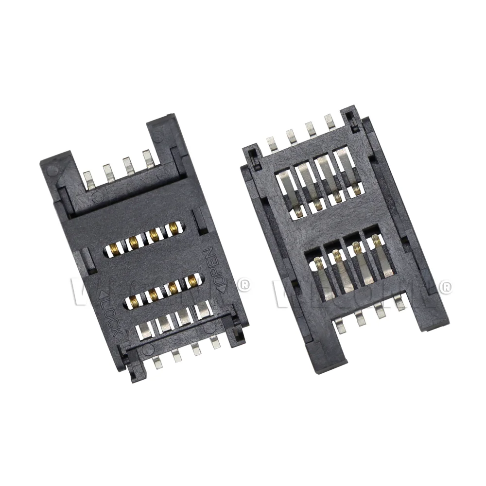 China-factory-Smart-card-connector-8pin-2-5H-plastic-hinge-type-PCB ...