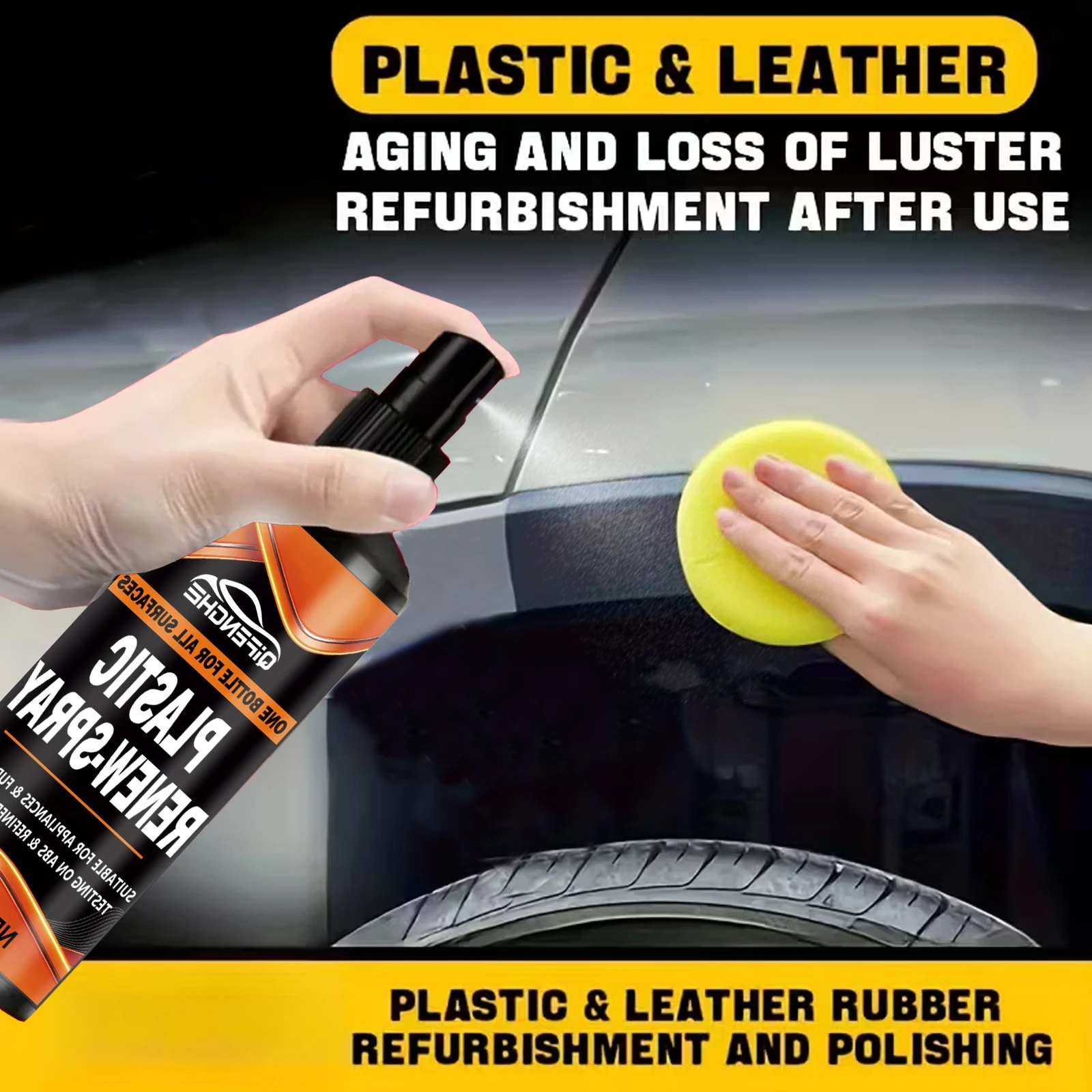Car Plastic Restorer Gloss Enhancer Crystal Clear Leather & Panel ...