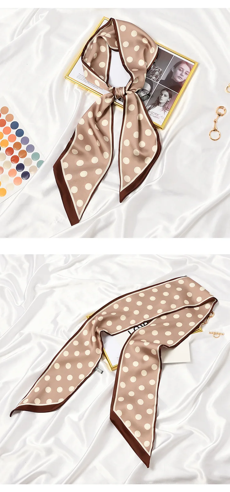 Foulard Long Pour Femmes, Écharpe Pour Cheveux Fins, Bandeau De Mode ...