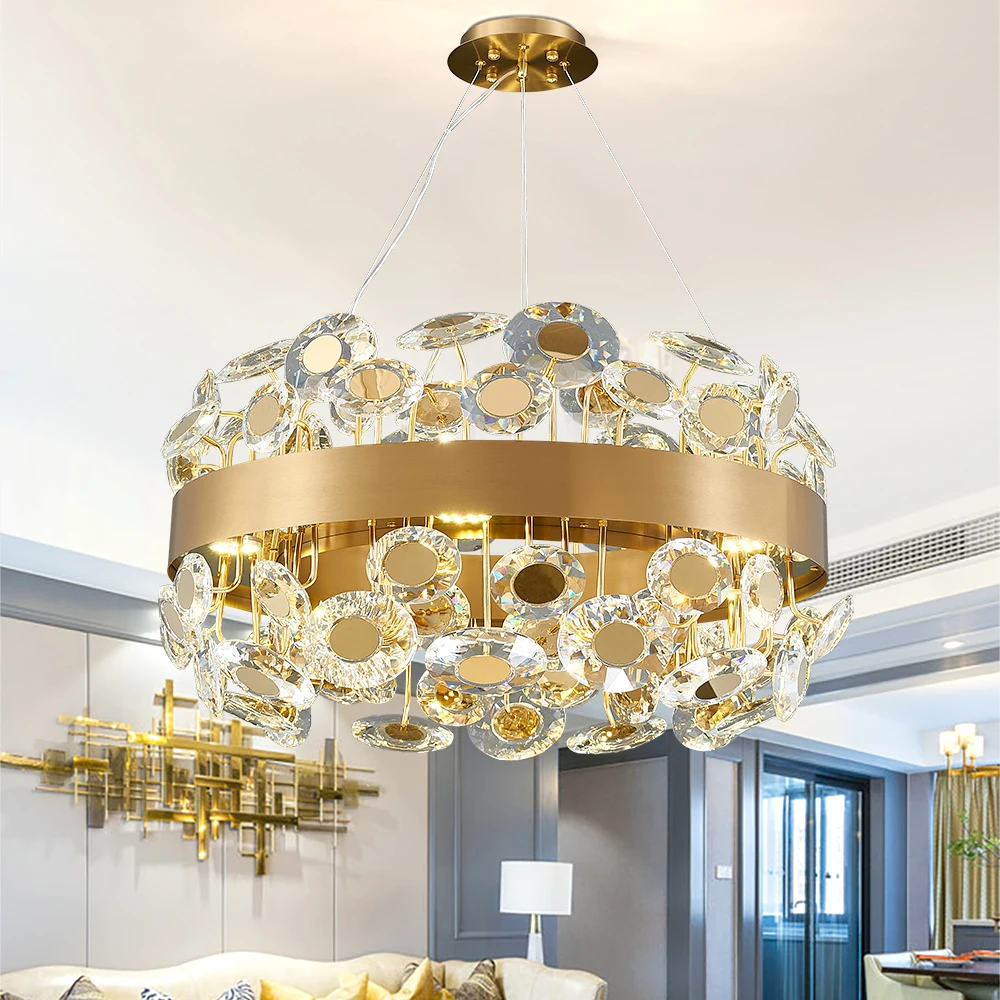 Creative-Design-Crystal-Chandelier-Lighting-Modern-Gold-Luxury-Round ...