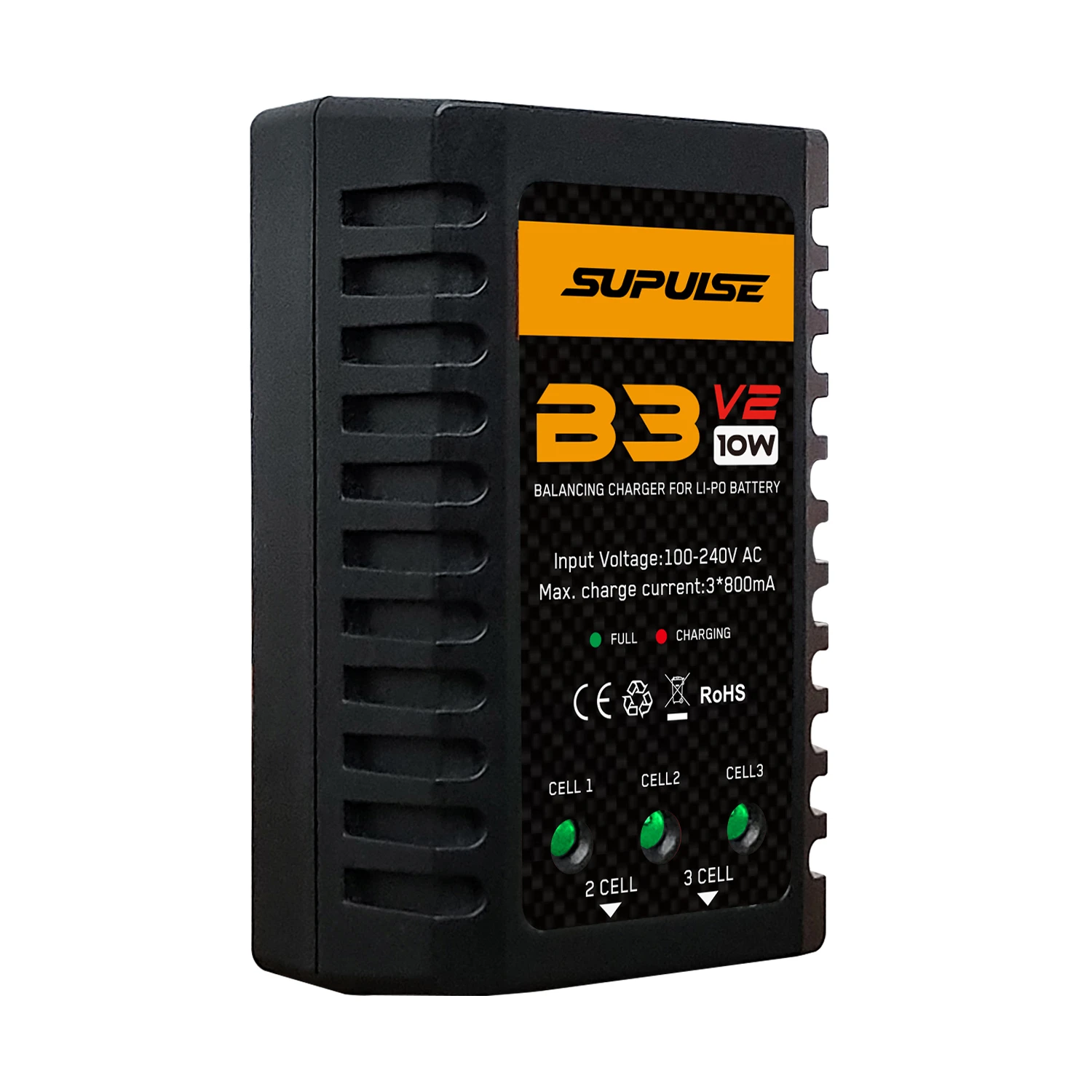 SUPULSE LiPo Battery Charger RC Balance Charger AC 7.4 11.1V 2S 3S 10W ...