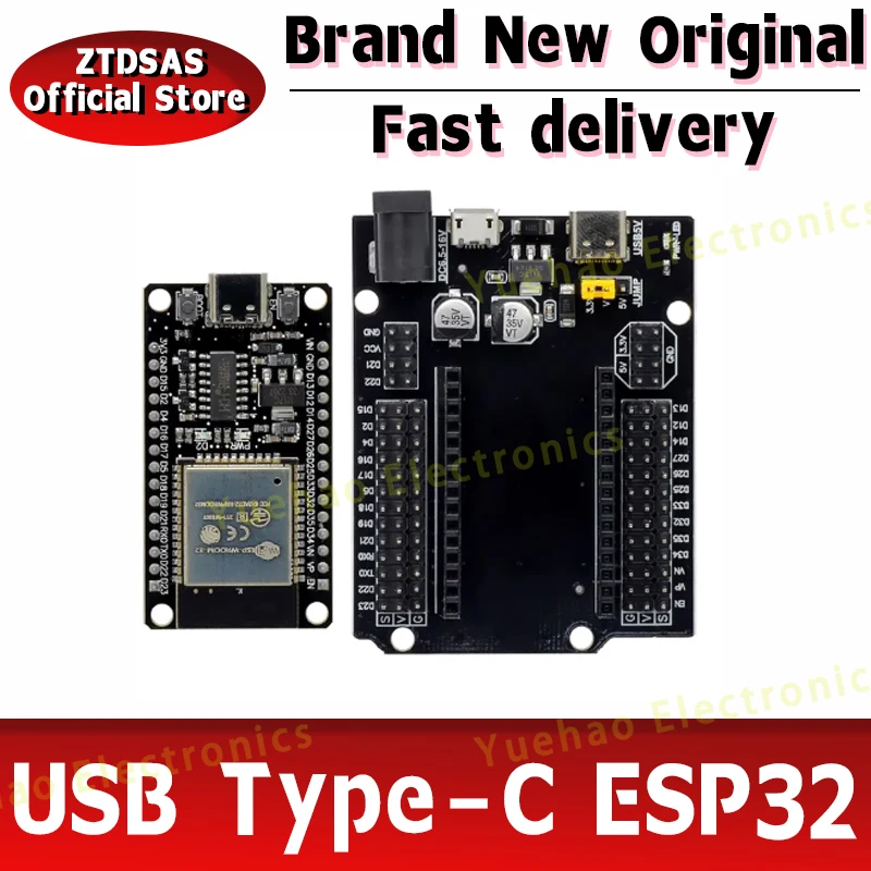 USB-Type-C-ESP32-development-board-CH340C-WiFi-Bluetooth-ultra-low ...