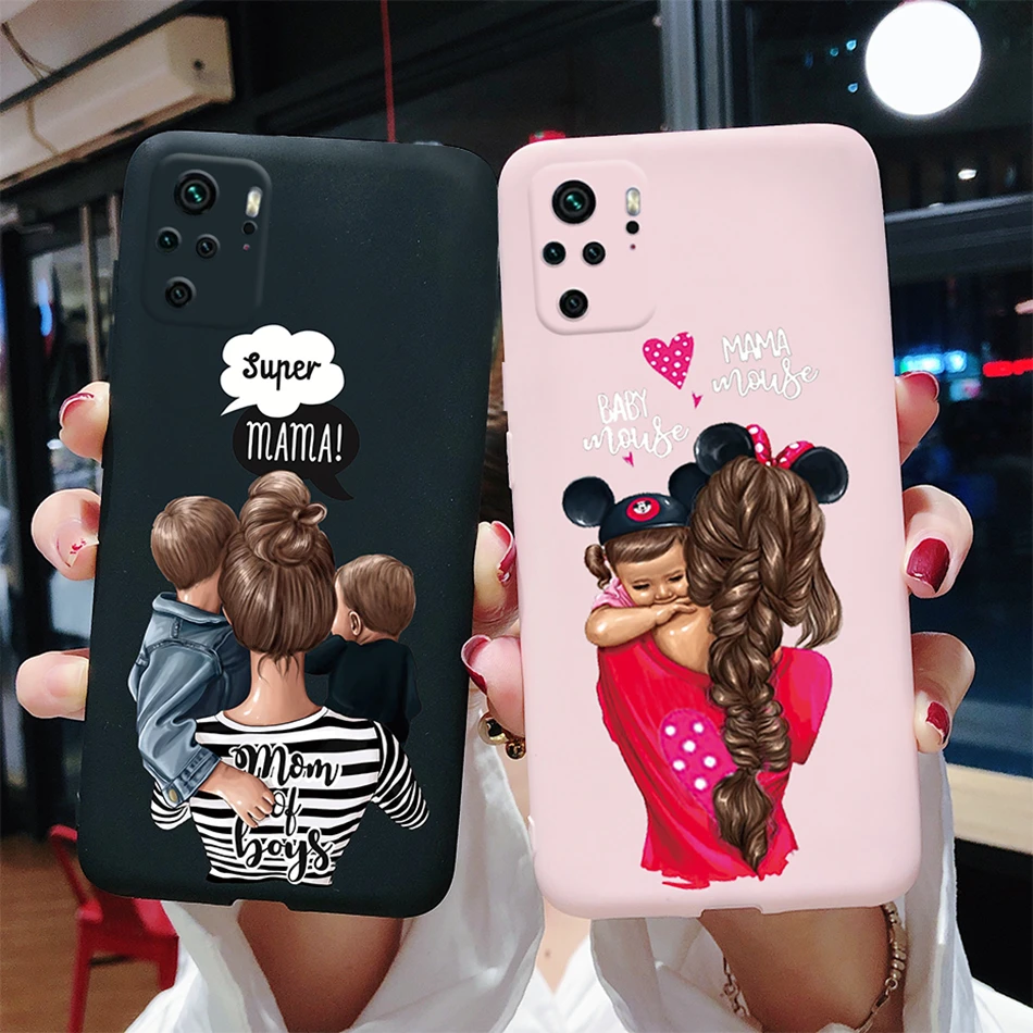 For-Xiaomi-Redmi-Note-10-Case-Note-10S-Soft-Silicone-Cute-Sweet-Girl ...