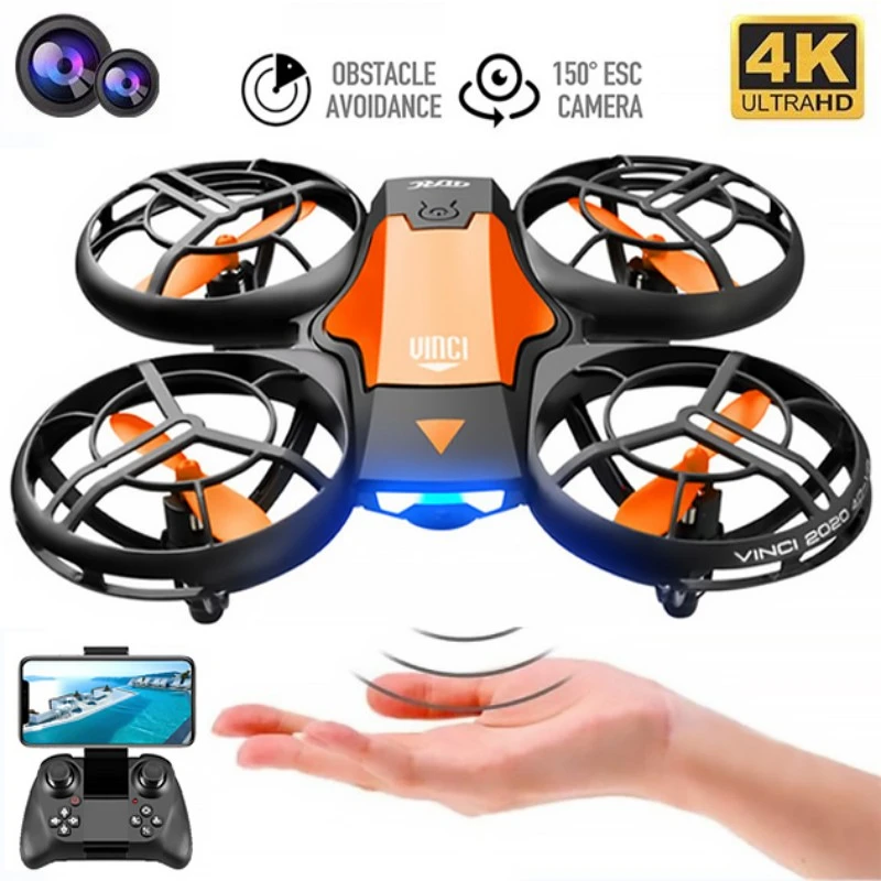 V8 RC Drone 4K 1080P HD Camera Mini Drone WiFi FPV Obstacle Avoidance ...