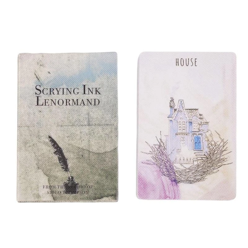 O Mais Popular Tarot Deck Cards Set 78pcs Scrying Ink Lenormand Tarot ...