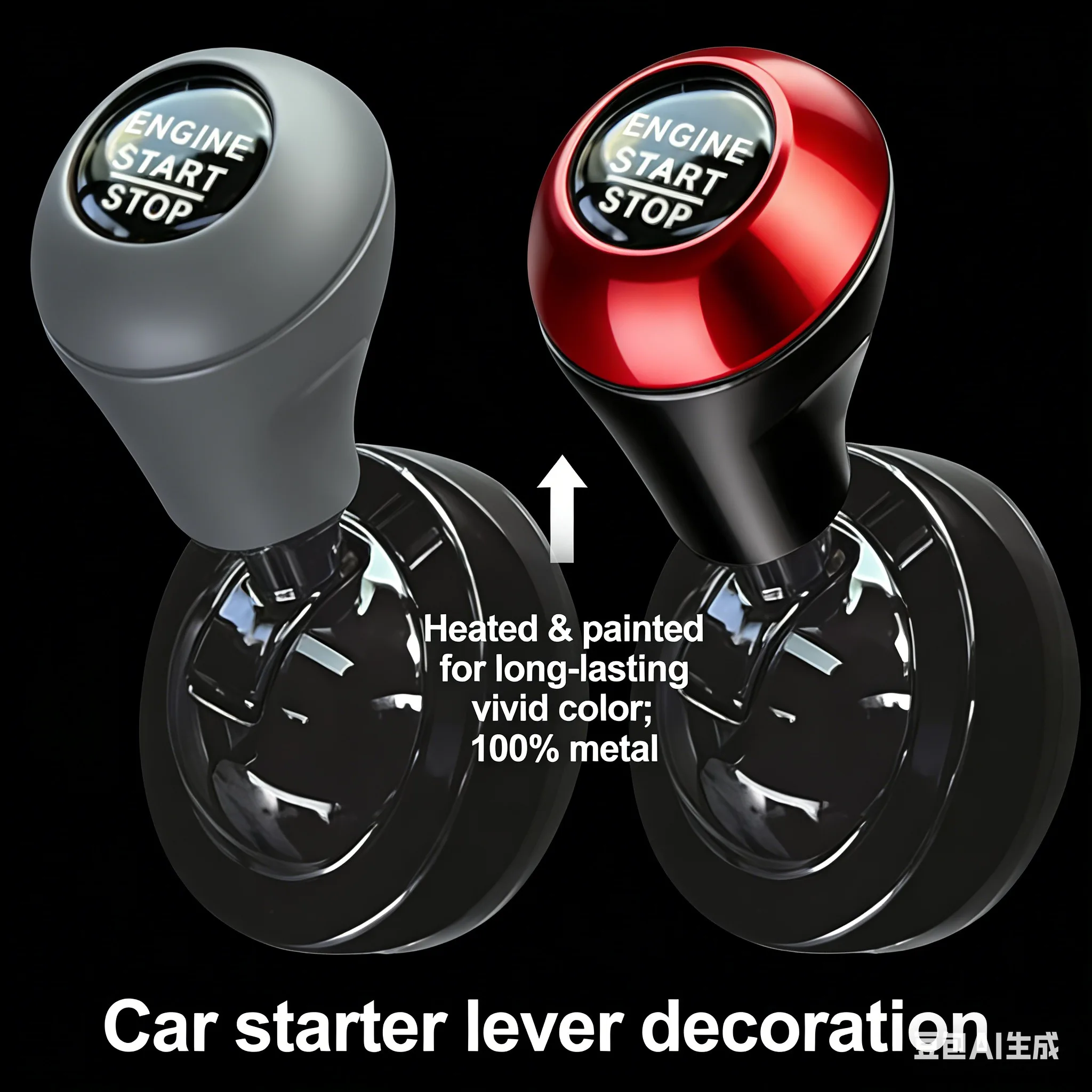 Car One-Touch Start Button with Push-to-Start Rocker Lever Car ...
