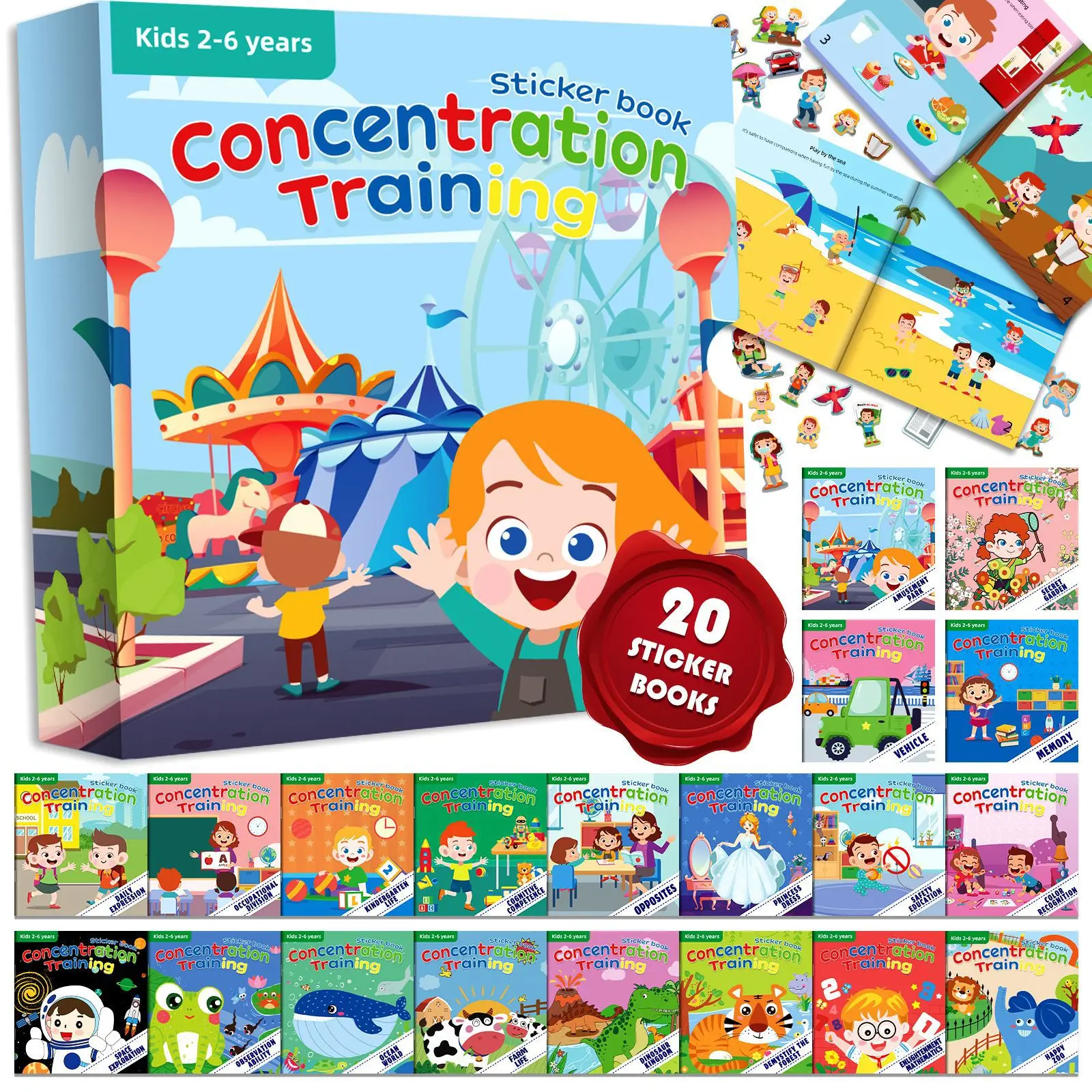 Cognitive-Game-Kawaii-Sticker-Book-Educational-DIY-Hand-on-Puzzle ...