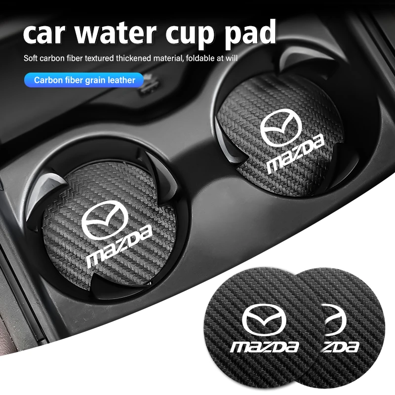 For-Mazda-2pcs-Car-Anti-Slip-Pads-Coaster-Water-Cup-Holder-Slot-Mat-6-3 ...