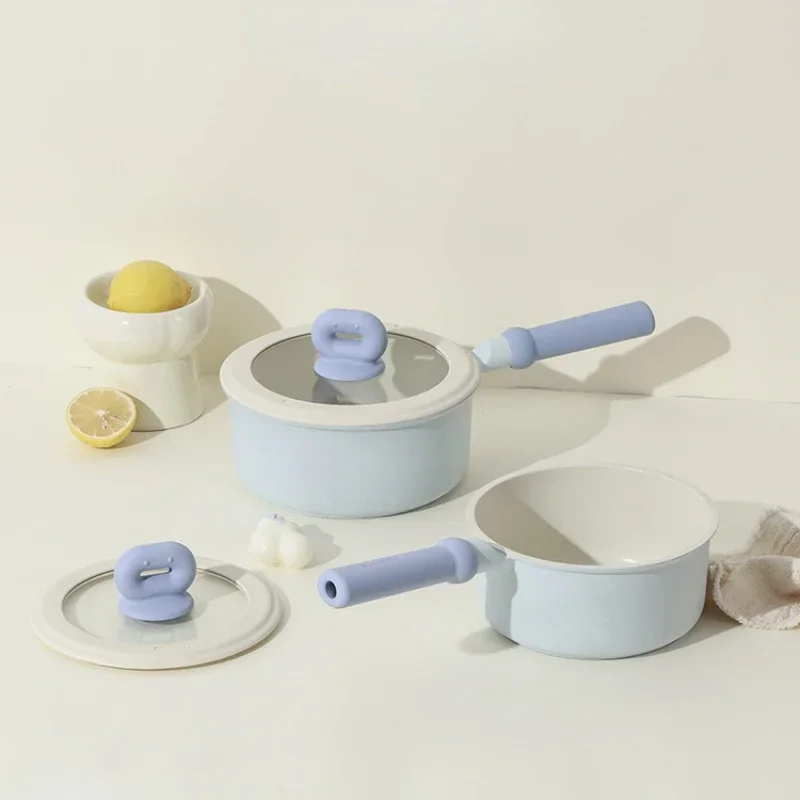 Nordic-style-silicone-milk-pot-mini-non-stick-pan-for-baby-side-Food ...