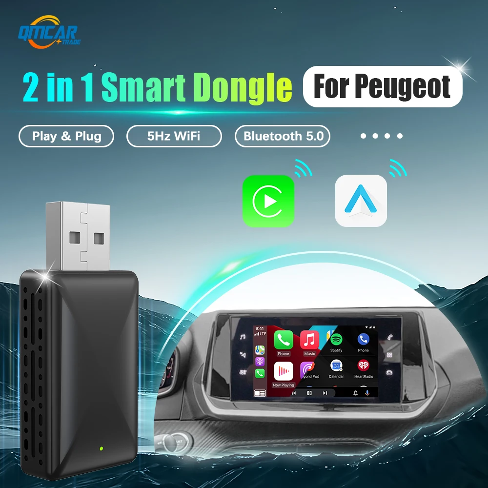 Adaptador-Carplay-inal-mbrico-para-coche-Dongle-inteligente-2-en-1-con ...