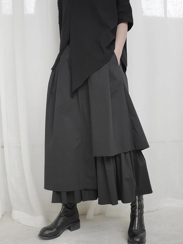 Jupe-pantalon-d-t-noire-pour-femmes-nouvelle-collection-printemps ...