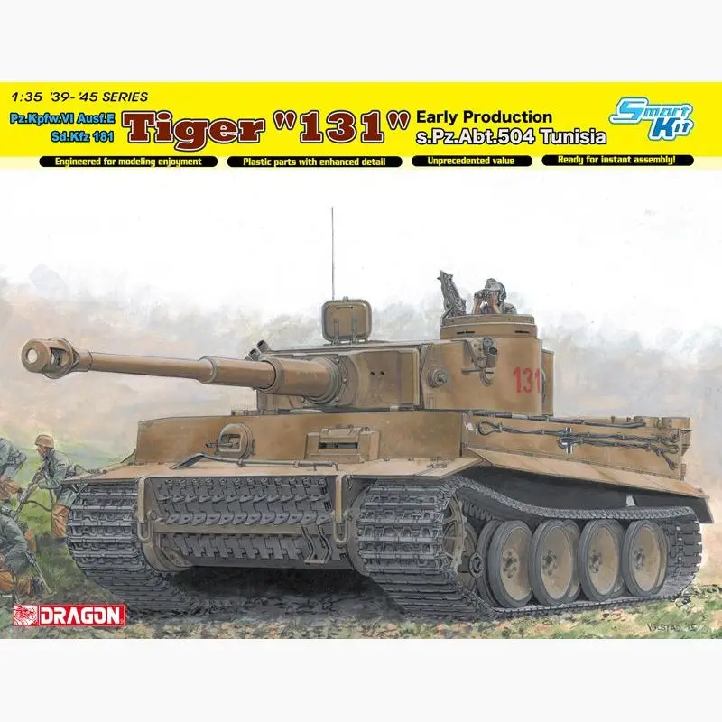 DRAGON-6820-1-35-Tiger-I-131-Early-Production-s-Pz-Abt-504-Tunisia ...