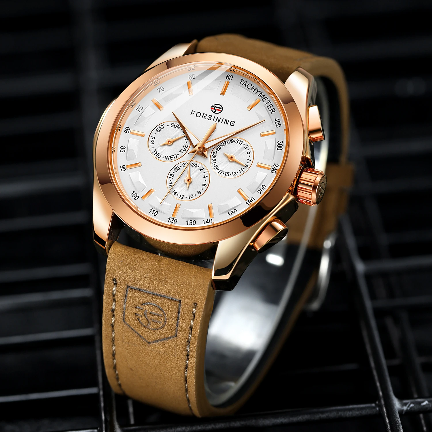 FORSINING Men Watches Automatic Mechanical Watch Luxury Gold Clock ...