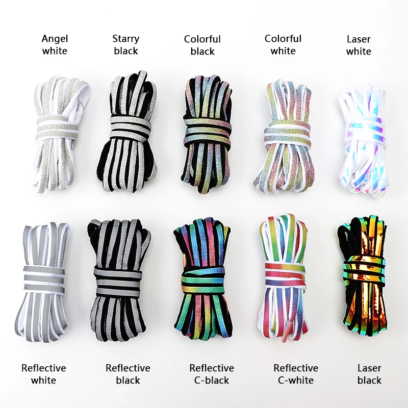 1Pair-Reflective-High-bright-Luminous-Laces-Holographic-Glowing ...