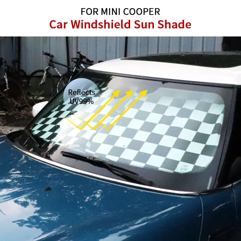 Car Windshield Sunshade Cover Blocks UV Ray Reflector For Mini Cooper ...
