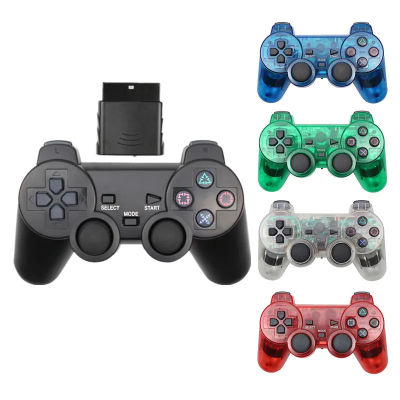 For Ps2 2.4g Wireless Game Controller Handle Dual Vibration Handle 360 ...