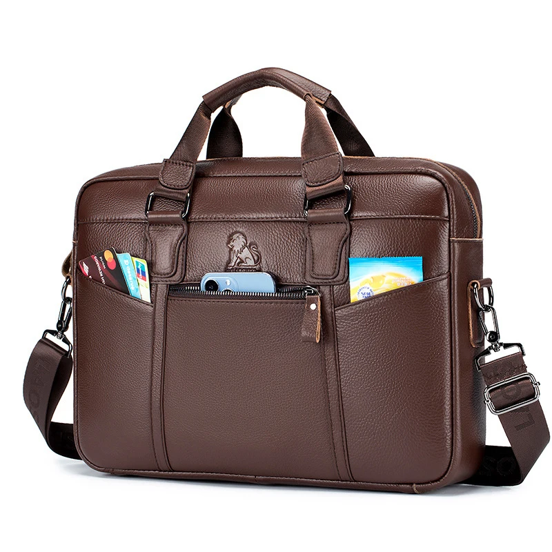 New-Luxury-Cow-Genuine-Leather-Business-Men-s-Briefcase-Male-Briefcase ...