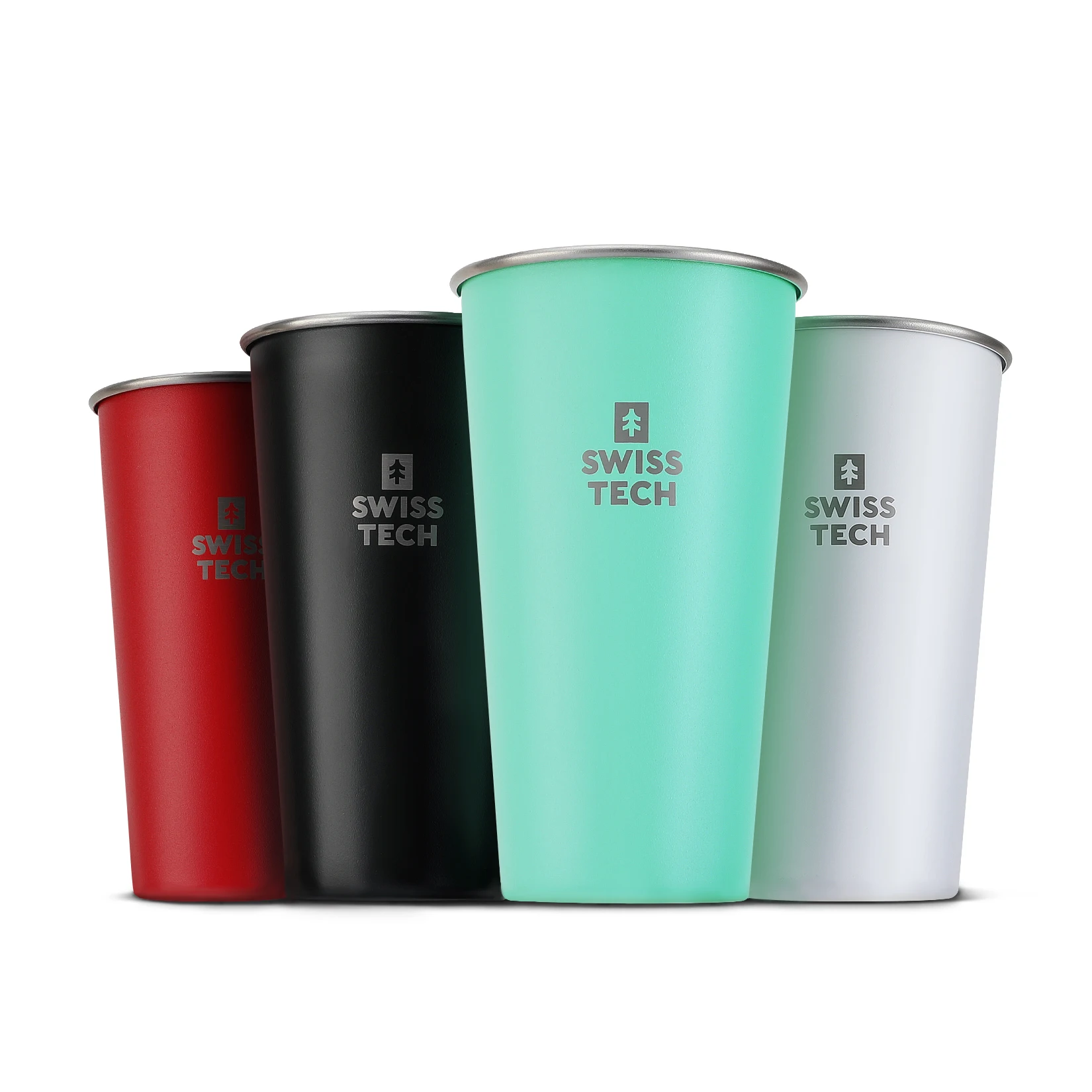 SWISS TECH 590ml 470ml Print Beer Cup 4 Pack A Set Print Cup Camping ...