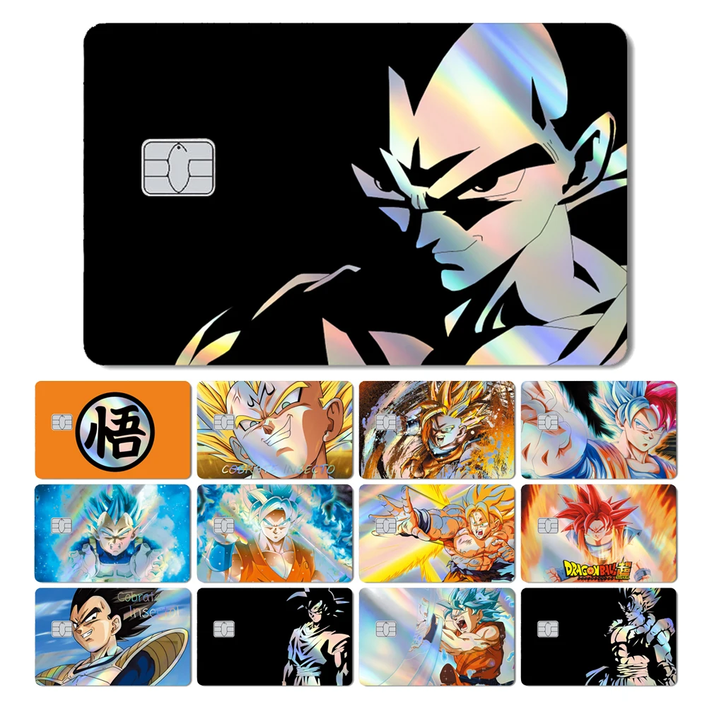 Magic Shark Goku Vegeta Cool Shinny Holographic Laser Credit Debit Card ...