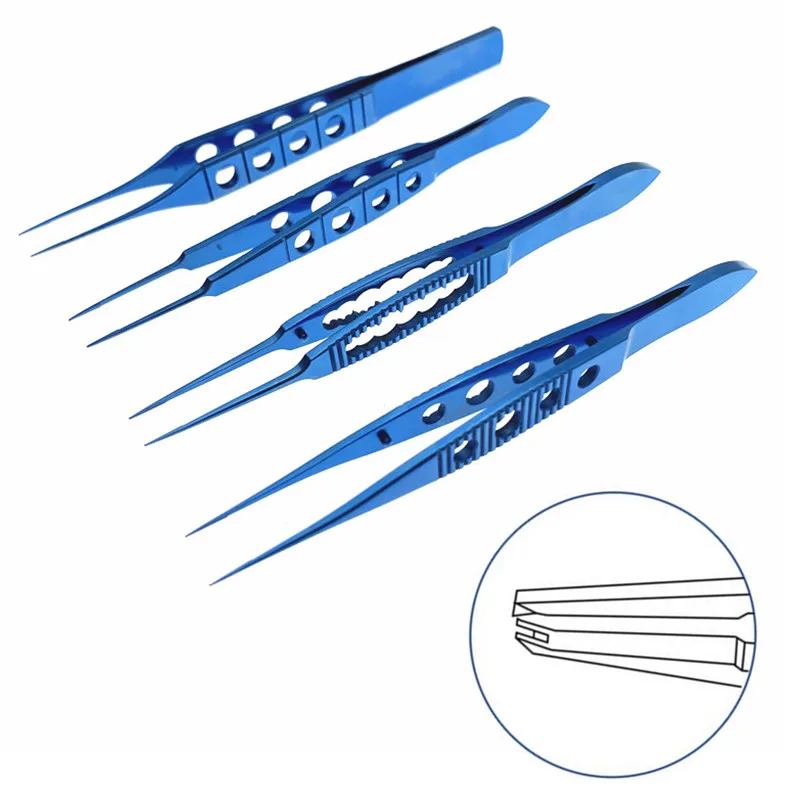 Ophthalmic Tweezers Toothed Forceps Double Eyelid Tweezers Straight ...