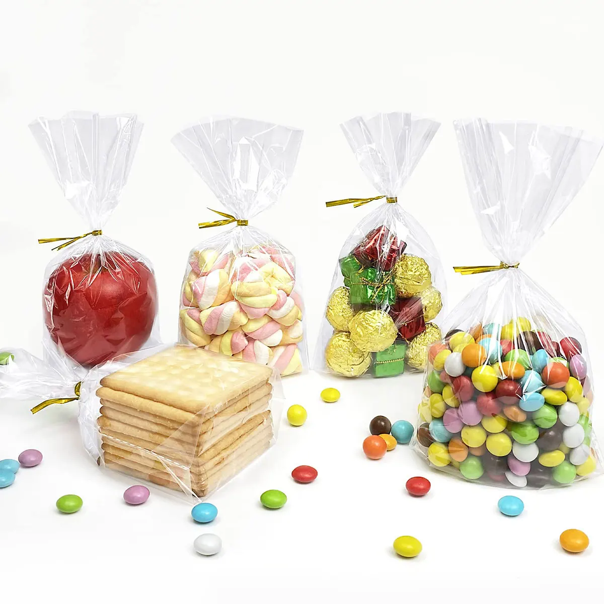 50Pcs-Transparent-Plastic-Bags-Candy-Lollipop-Cookie-Packaging-Clear ...