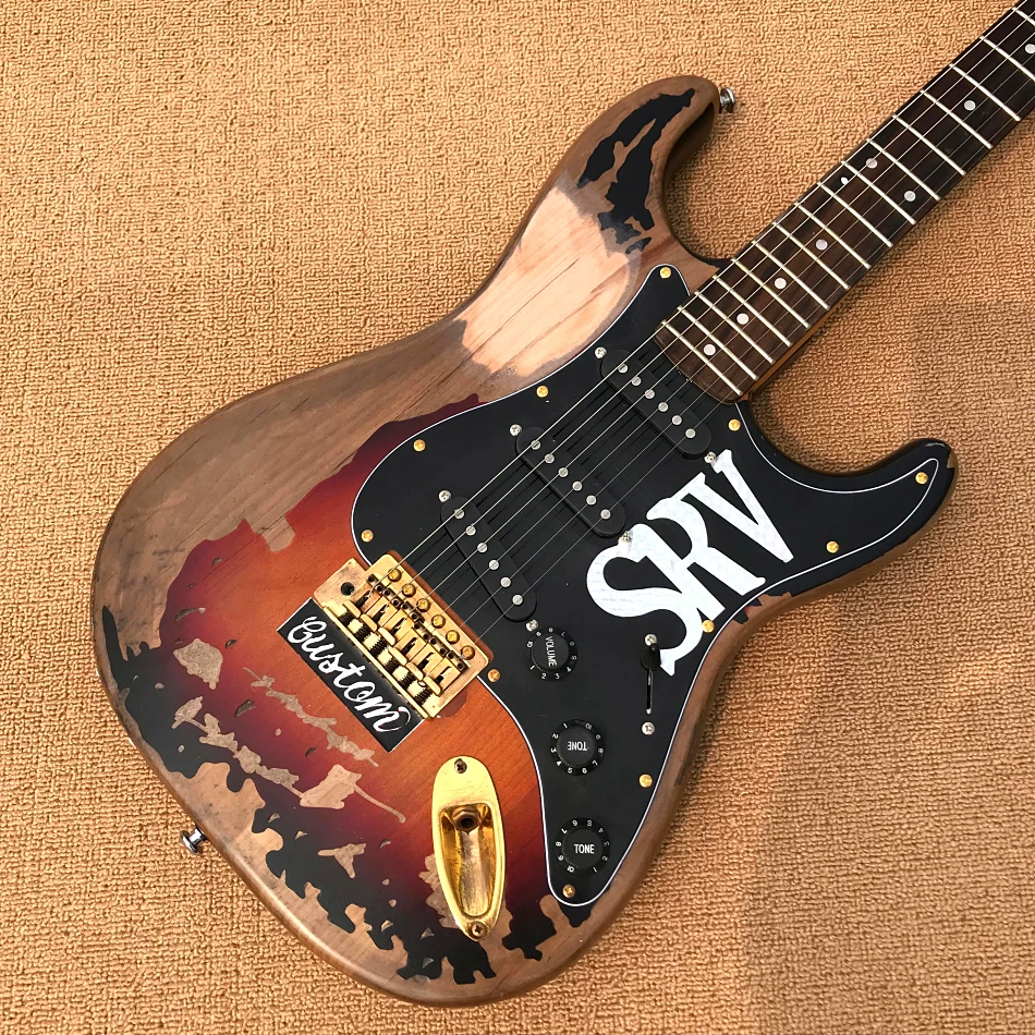 SRV Stevie Ray Vaughan Aged Relic ST Electric Guitar Alder Body Rosewood Fingerboard High ...
