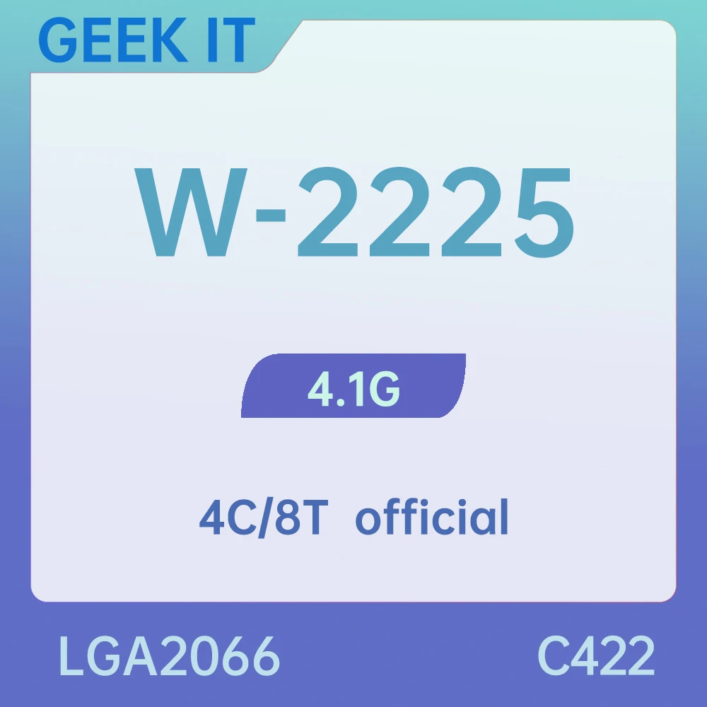 W-2225 Srh03 4.1ghz 4c/8t 8.25mb 105w Lga2066 For C422 Board - Demo ...