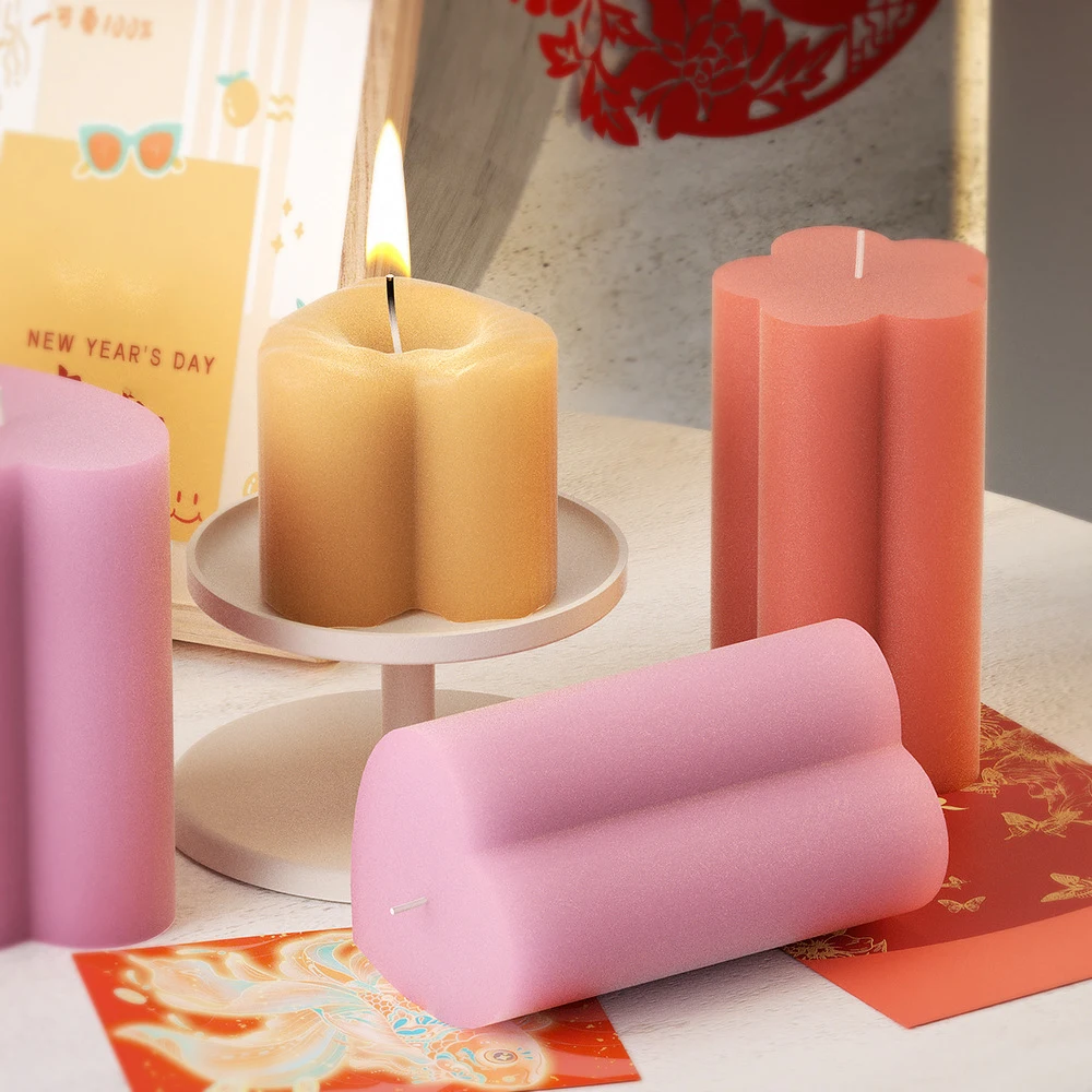 Heart-Pillar-Candle-Silicone-Mold-DIY-Flower-Shaped-Pillar-Candle ...