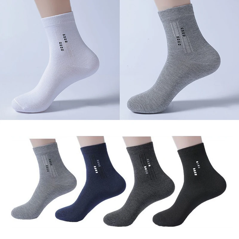 5Pairs Sport Breathable Soft Fashion High Elastic Middle Tube Stocking ...