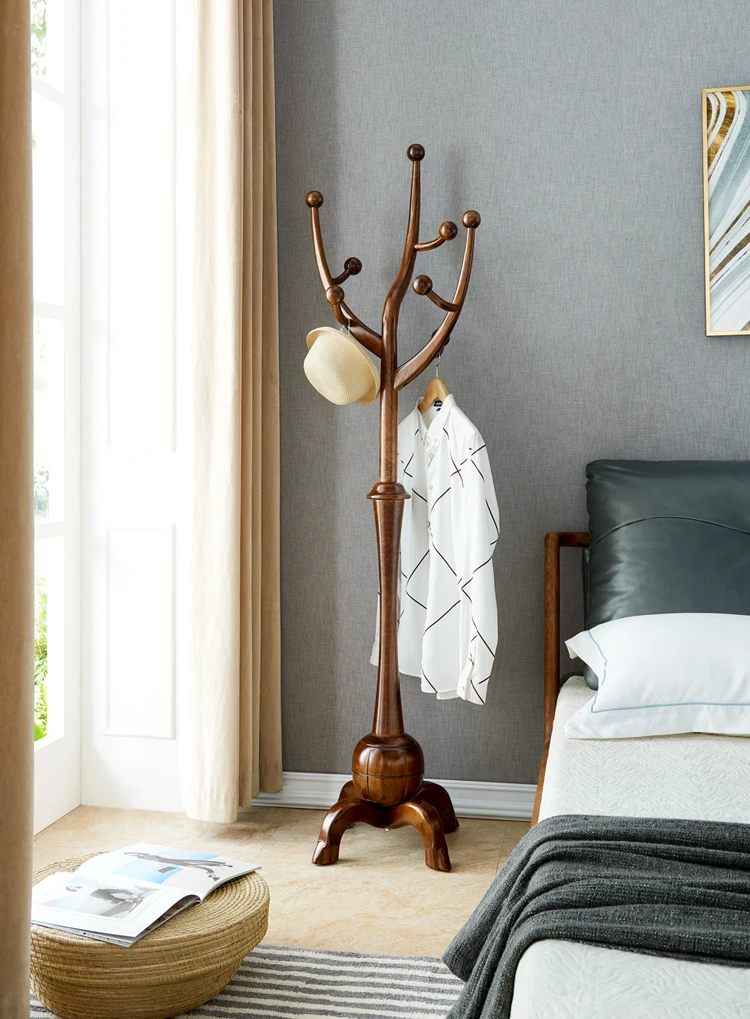 Wood coat rack tree store