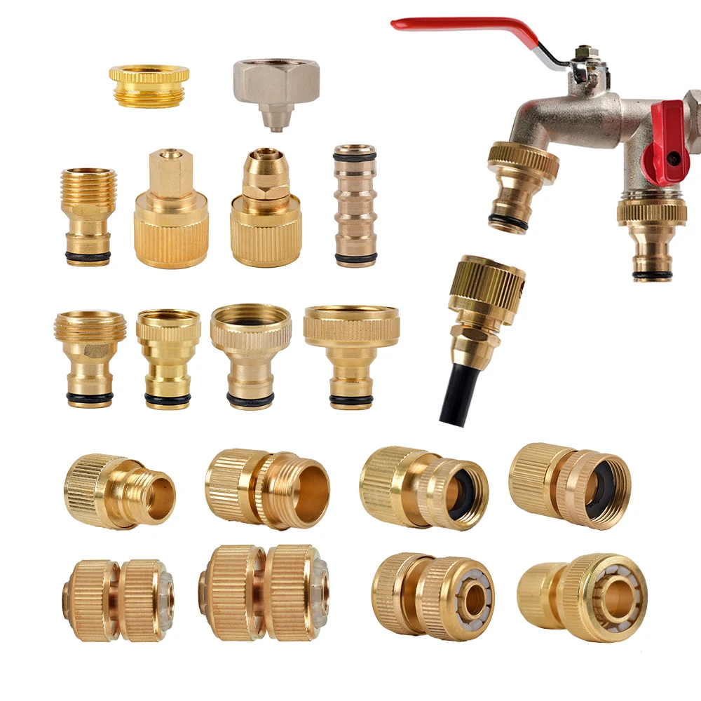 1/2'' 3/4'' 1'' Brass Tap Quick Connecter 16mm 20mm Copper Hose ...
