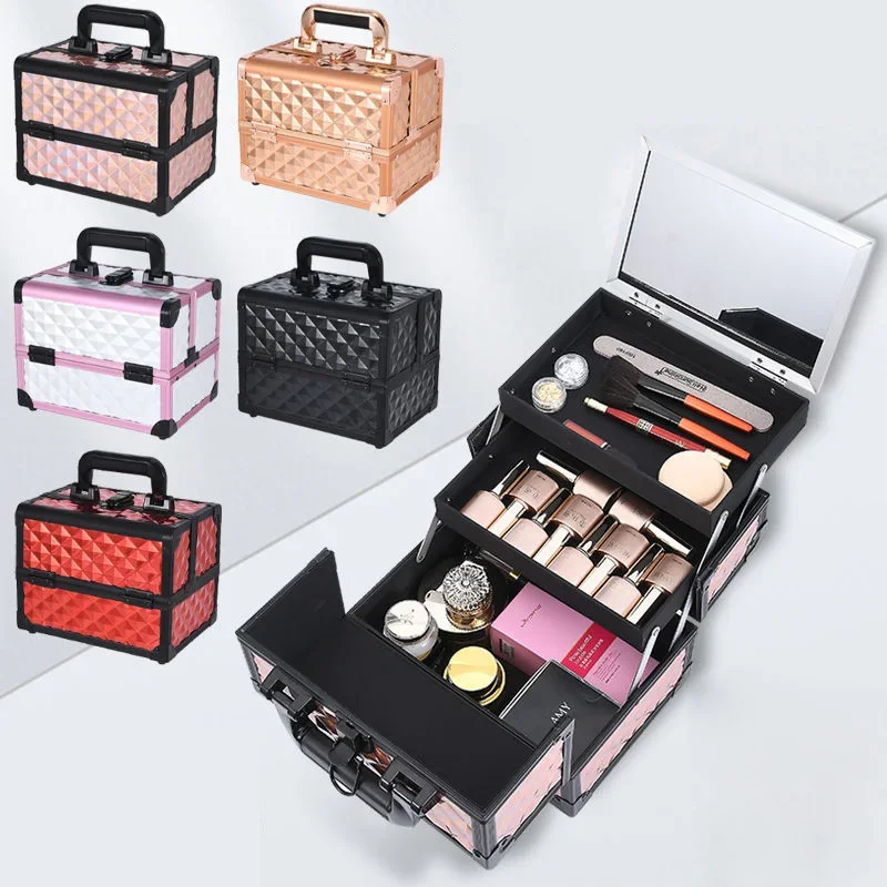 2024-Professional-Makeup-Box-Aluminum-Alloy-Make-Up-Organizer-Women ...