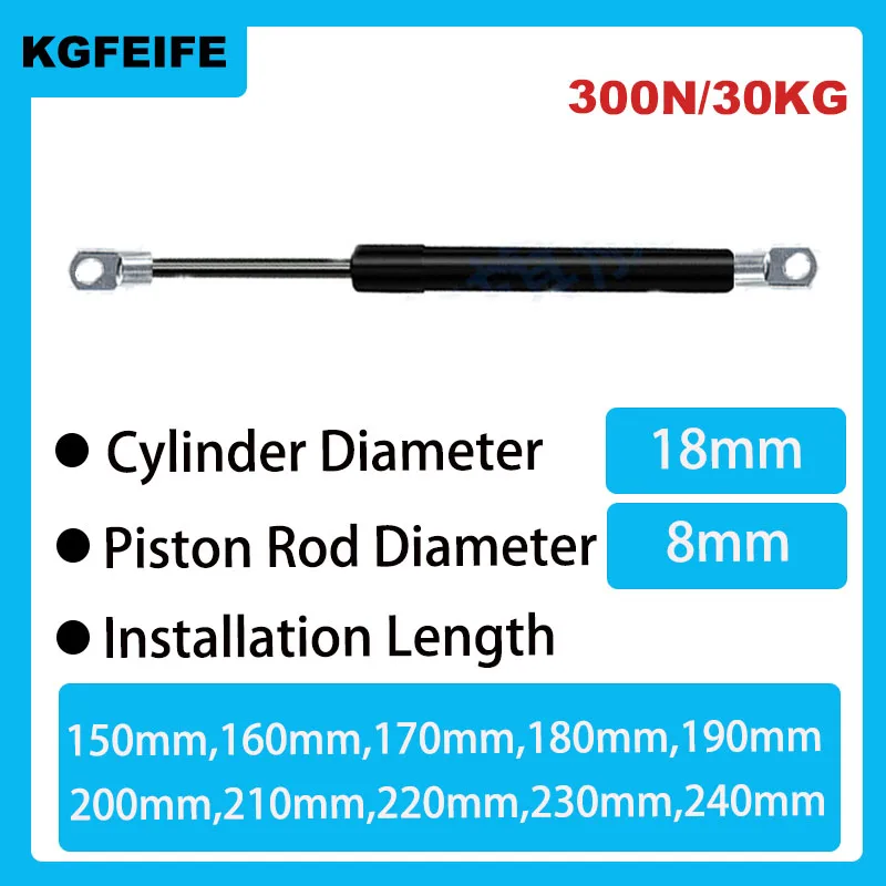 1PC 150mm-240mm 30kg/300N Car hydraulic Lift Support Gas Strut ...