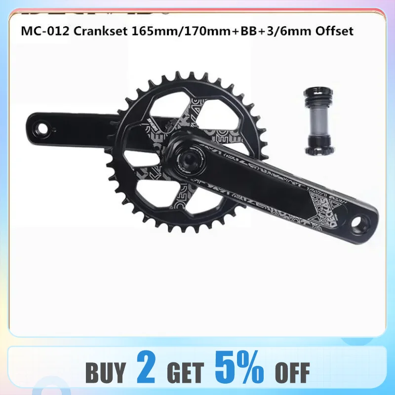 Deckas Direct GXP Crankset 170mm With BB BSA Adapter GXP 3mm 6mm Offset ...