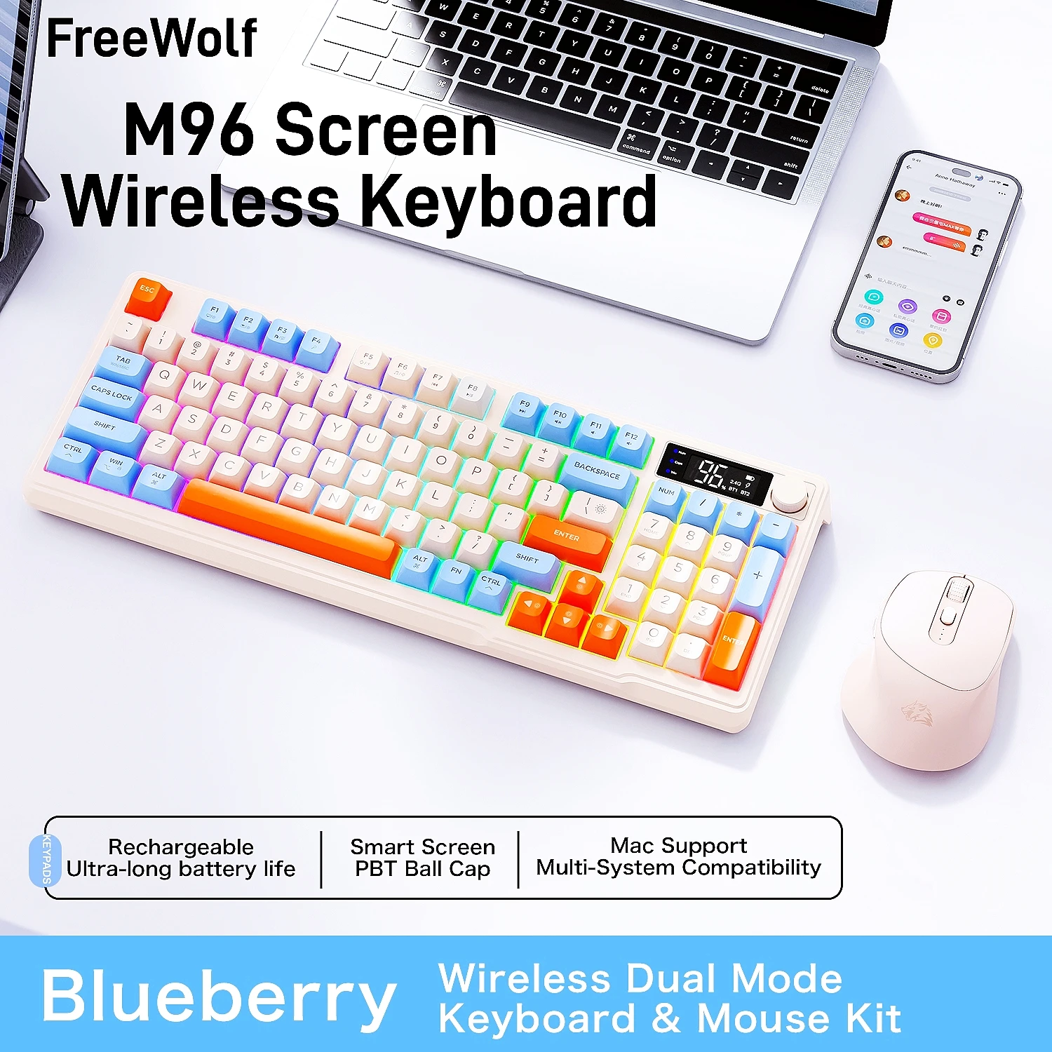 M96-Bluetooth-Keyboard-Mouse-Combos-with-Media-Knob-ZIYOULANG-Screen ...