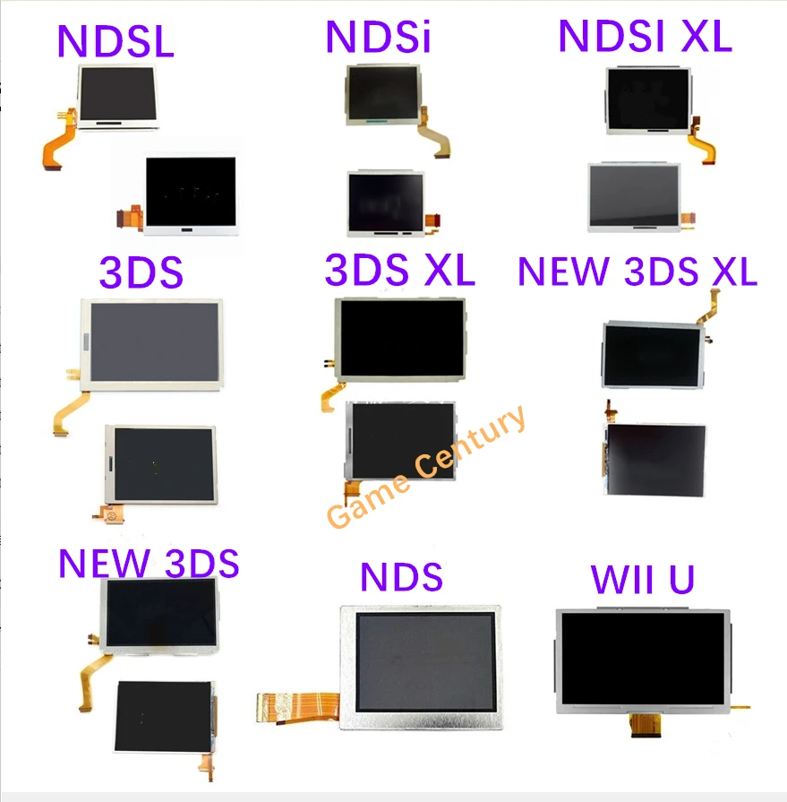 Pantalla LCD Original superior inferior para Nintendo DS Lite/NDS/NDSL/NDSi XL New 3DS LL XL ...