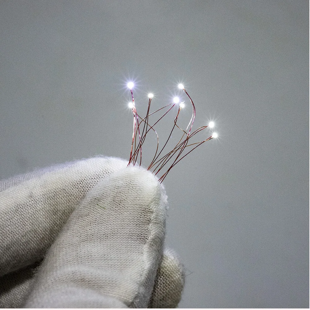 5-uds-3V-0201-SMD-l-mpara-LED-Micro-luz-LED-alambre-de-cobre-juguetes ...