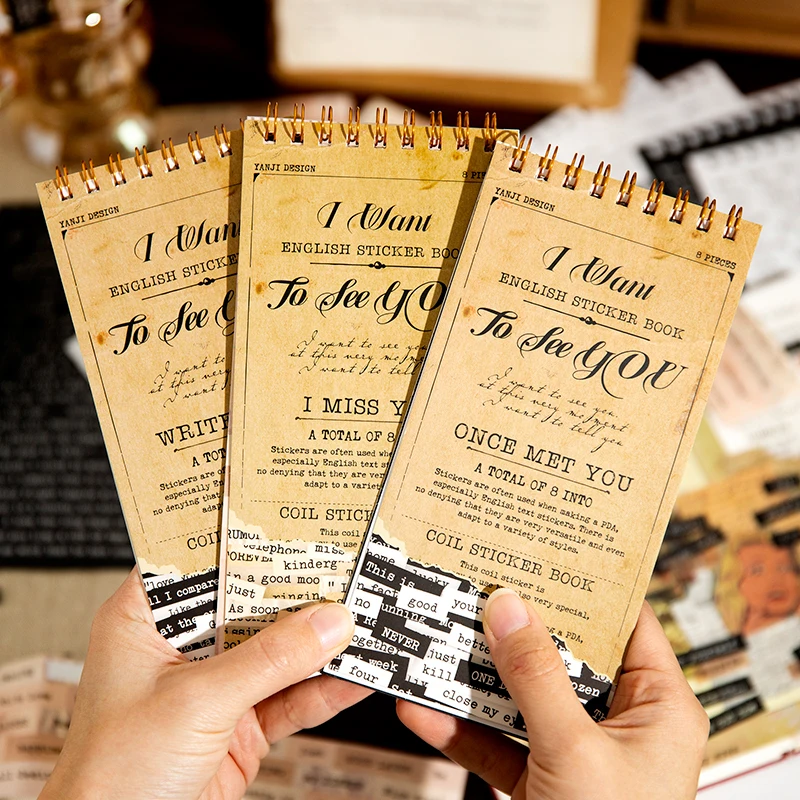 8-Sheets-Vintage-English-sentence-Scrapbooking-Stickers-Creativity ...