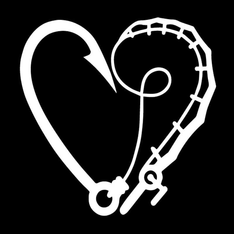 Fish Hook Heart Clip Art