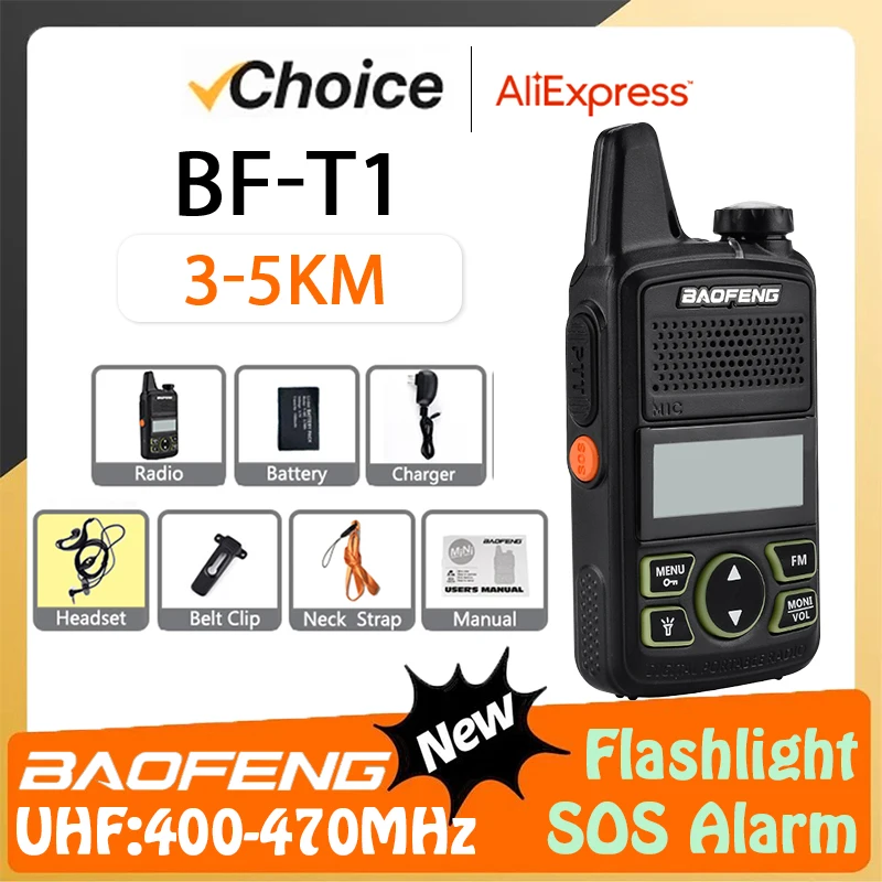 MINI-Walkie-Talkie-Baofeng-BF-T1-UHF-400-470MHz-USB-Charger-Child ...