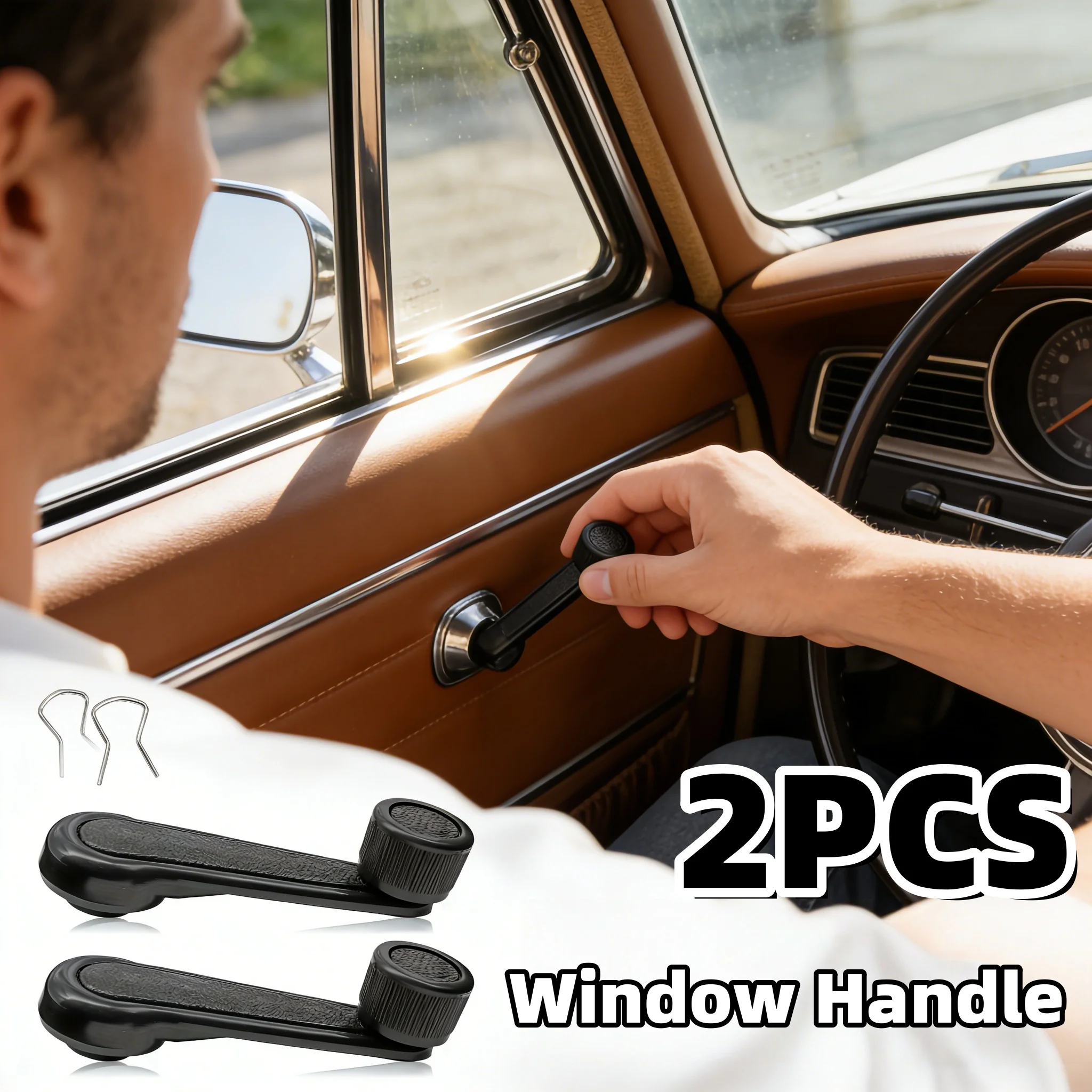 2PCS Window Adjuster Handle With Spring Manual Wiper Lever Universal ...