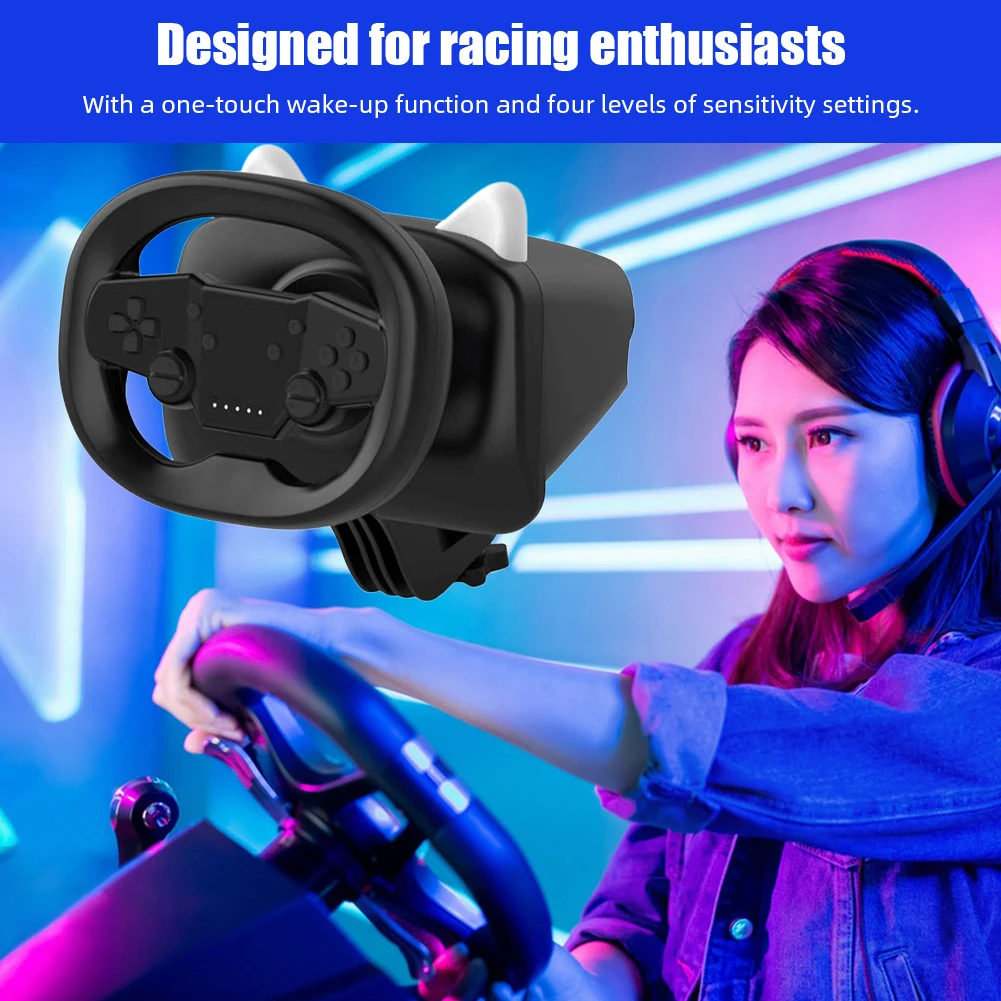 Gaming Steering Wheel Wireless Bluetooth Controller PC Racing Wheel for ...