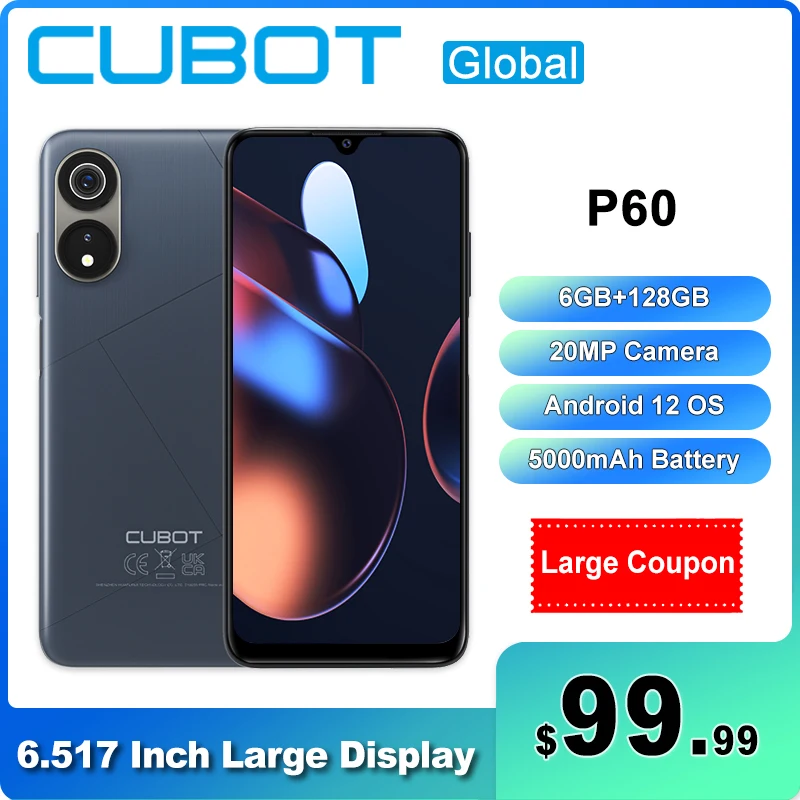 Cubot-P60-Android-12-Smartphone-2023-6-517-Octa-Core-6Gb-128Gb-256Gb ...