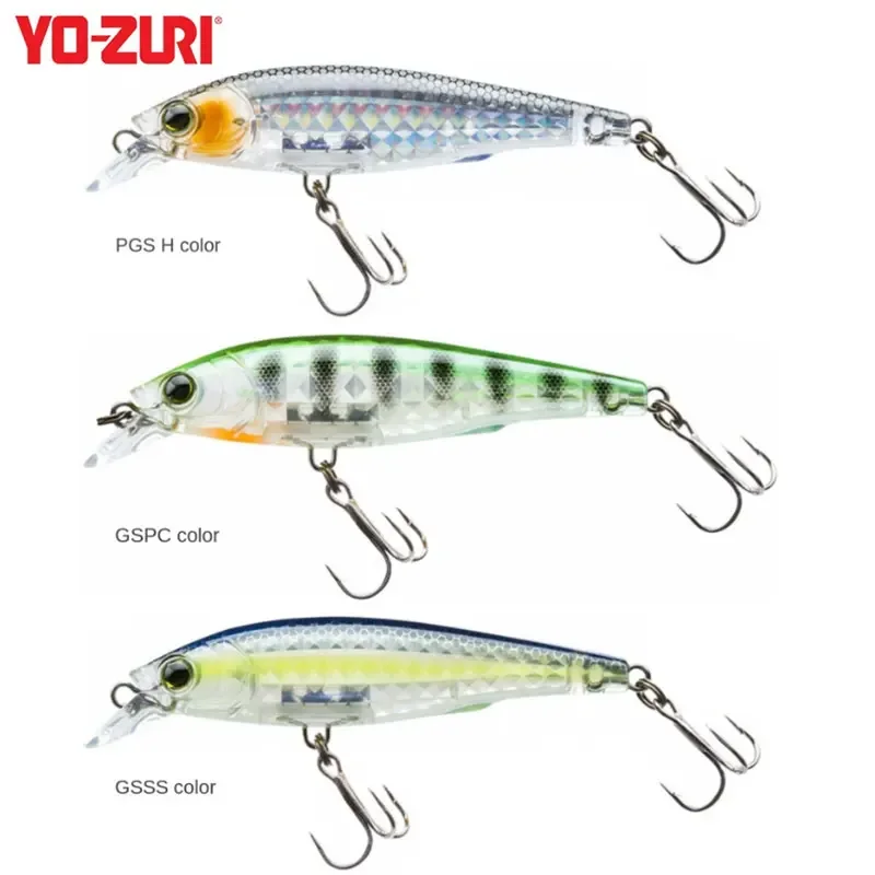 Japan-YO-ZURI-R1437-8cm-Stop-Mino-3D-Prism-Hover-Bait-Cocked-Mouth-Bass ...
