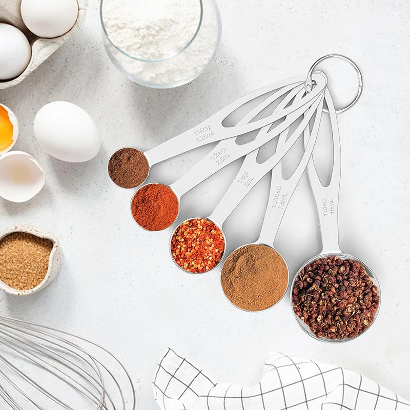 5pcs-set-Multipurpose-Food-grade-Stainless-Steel-Measuring-Spoon-Coffee ...