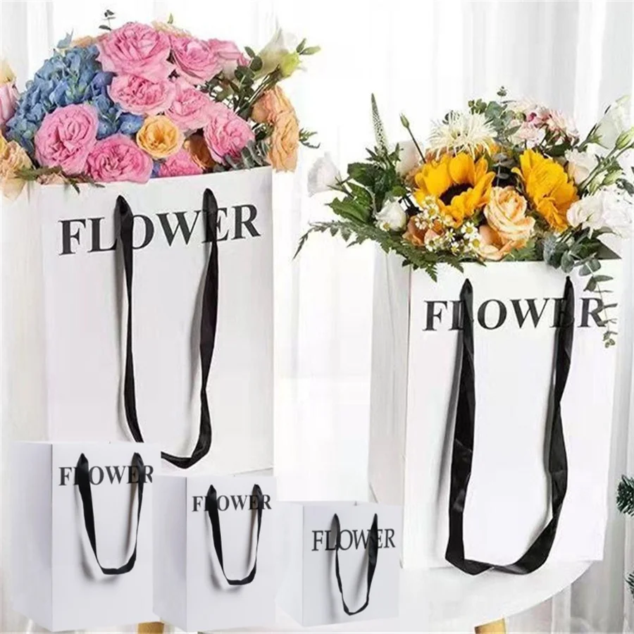 2-5-10pcs-Flower-Bouquet-waterproofing-Tote-Bag-Valentine-Day-Flower ...
