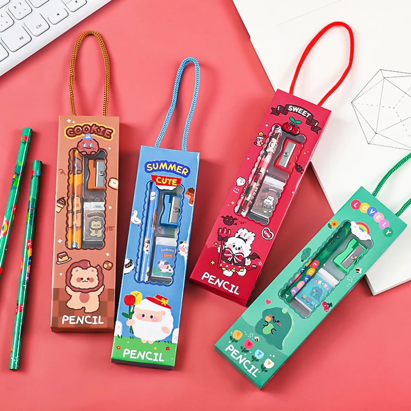 5-Piece-Set-Wooden-Mini-Pencils-Suit-Children-s-Drawing-School-Student ...